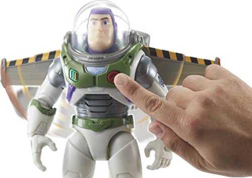 Disney and Pixar Lightyear 12-in Action Figure with Vapor Effect & Sounds, Buzz Lightyear Jetpack Liftoff Toy