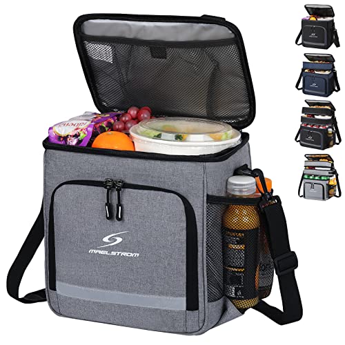 Maelstrom Lunch Box for Men,Insulated Lunch Bag Women/Men,Leakproof Lunch Cooler Bag,Lunch Tote Bag for Work,Small,Dark Grey