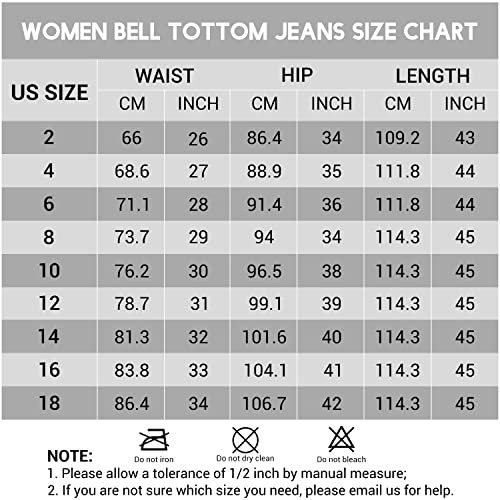 KDF Women's Black Bell Bottom Jeans for Women High Waisted Flare Bootcut Stretch Plus Size Slimming Bell Bottom Pants for Women, 10, Black