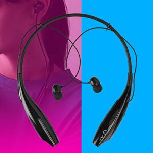 Entatial HV-800 Headset Hanging Neck Headphones Black Noise Reduction for Music//Calls Neckband Smartphone(Black)