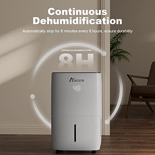 70-Pint Energy Star Dehumidifier for Basement - 5500 Sq. Ft. Quiet Dehumidifier for Large Capacity Room Home Bathroom Basements - Auto Continuous Drain Remove Moisture