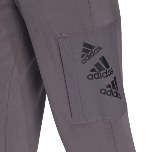 adidas Men's Essentials Brandlove Fleece Pants, Trace Grey/Black, XX-Large