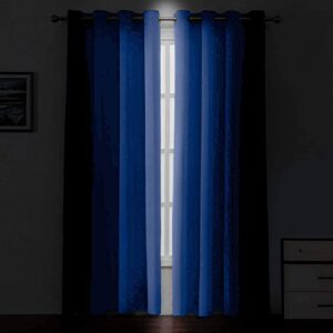 White Classic [2-Panels] Cozlo Blackout Curtains for Bedroom with Grommet Black Out Room Darkening Window Curtains Thermal Insulated Drapes (2 x 42x63 inch, Navy Blue)