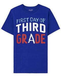 the children's place boys school graphic t-shirt, first day of third grade, medium