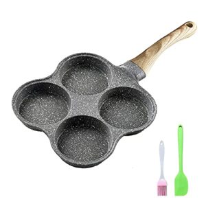 oude howe egg frying pan 4-cup nonstick egg frying pan easy clean egg pans nonstick, suitable for gas stove & induction cooker