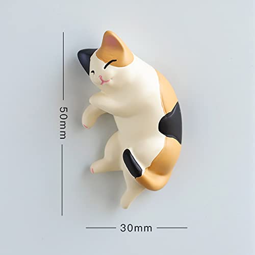 Cute 6 Pack Fun Cat Refrigerator Magnets Office Magnet Cute Magnets for Fridge 3D Cat Refrigerator Magnet Set 6 Pack,Decoration for Kitchen,House,Office,Whiteboard