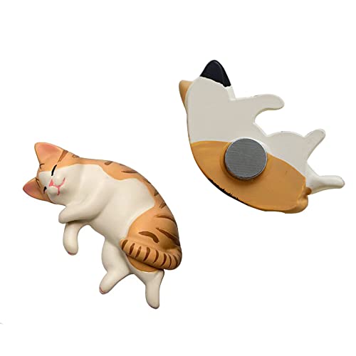 Cute 6 Pack Fun Cat Refrigerator Magnets Office Magnet Cute Magnets for Fridge 3D Cat Refrigerator Magnet Set 6 Pack,Decoration for Kitchen,House,Office,Whiteboard