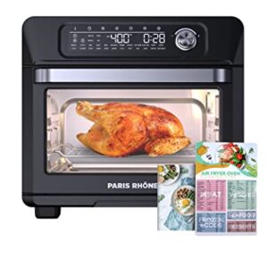 Air Fryer Toaster Oven Combo, Paris Rhône 24-in-1 Countertop Convection Ovens, 26QT Large Rotisserie Cooker with Led Digital Touchscreen, Sensitive Knob, Basket, Rack Tray, Cookbook and Magnet Menu