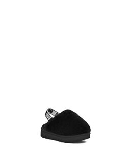 ugg girls t fluff yeah clog slipper, black, 10 toddler