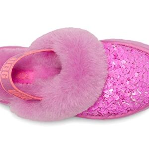 UGG Girls K FUNKETTE Chunky Sequin Slipper, ECHINACEA, 6 Big Kid