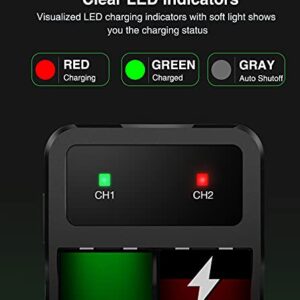 Rechargeable Battery Pack for Xbox One/Xbox Series X|S, Controller Battery Pack for Xbox Series X|S/Xbox One/Xbox One S/Xbox One X/One Elite Controller w/ 2x2550mAh Xbox Controller Battery Pack Green