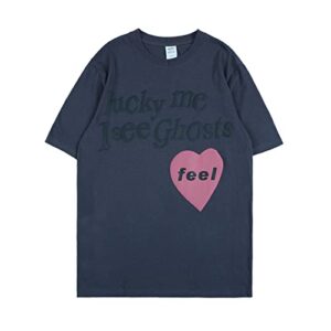 cpfm.xyz lucky i see ghosts t-shirt men's hip hop street graphic oversize crew neck short sleeve cotton black