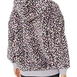 UGG Women's Loyra Sherpa Hoodie, Black Spotty, Medium