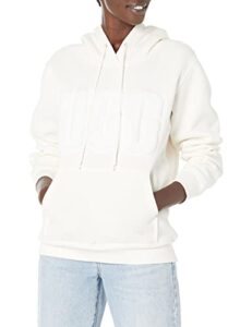 ugg women's rey fuzzy logo hoodie, nimbus, 1x