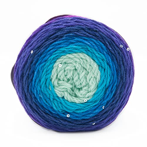 Lion Brand Yarn Mandala Sequins Yarn, Tanzanite, 885 Foot (Pack of 1)