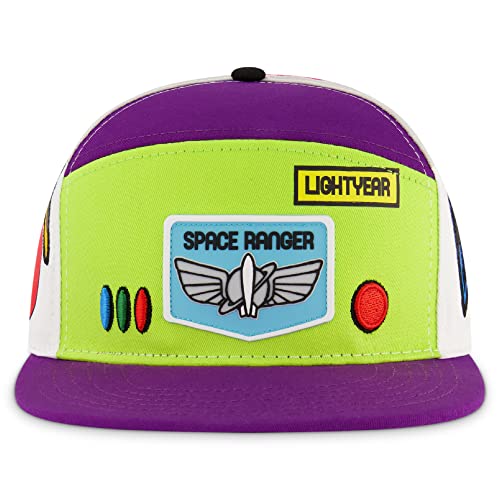 Concept One Disney Pixar Toy Story 4 Baseball Cap, Buzz Lightyear Adult Snapback Hat with Flat Brim, Multicolor, One Size