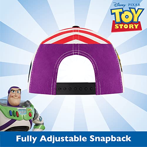 Concept One Disney Pixar Toy Story 4 Baseball Cap, Buzz Lightyear Adult Snapback Hat with Flat Brim, Multicolor, One Size