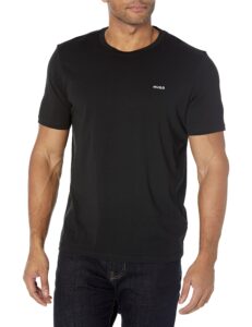 hugo boss mens small logo short sleeve t-shirt t shirt, black oil, medium us