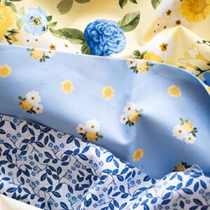 True Fabrics Sunshine Blooms Precut Fabric (Fat Quarter Bundle) - 20 pcs in 18" x 22" cuts