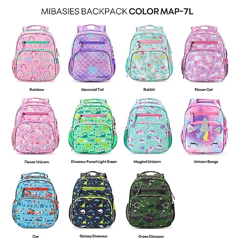 mibasies Toddler Backpack for Girls and Boys 2-4, Preschool Kindergarten Backpack, Cute Kids Backpacks for Girls(Rainbow)