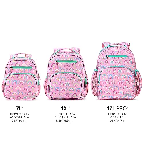 mibasies Toddler Backpack for Girls and Boys 2-4, Preschool Kindergarten Backpack, Cute Kids Backpacks for Girls(Rainbow)