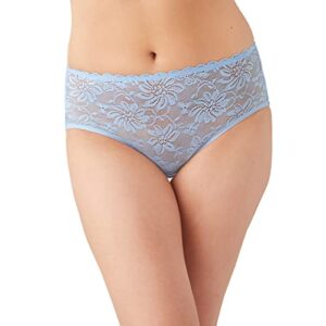 wacoal women's soft sense lace hipster, kentucky blue, x-large