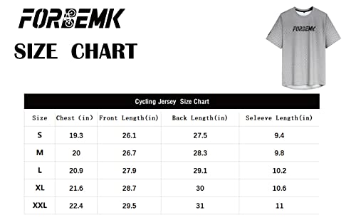 FORBEMK Men's Bike Shirts Short Sleeve Quick Dry&Moisture-Wicking Running Hiking Cycling Jerseys Bike Clothing Bicycle Shirt-Light Green-M