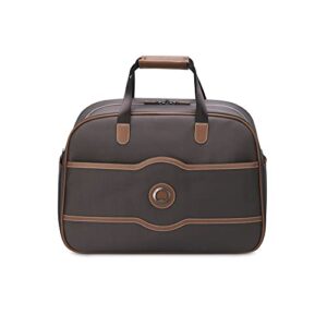 delsey paris chatelet 2.0 weekender travel duffle bag, brown, one size