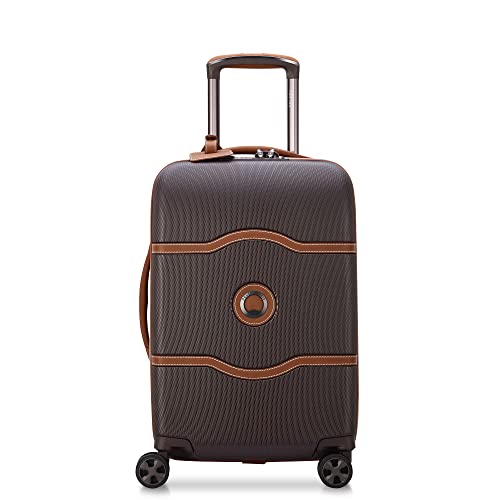 DELSEY Paris Chatelet Hardside 2.0 Luggage with Spinner Wheels, Chocolate Brown, Carry-on 19 Inch