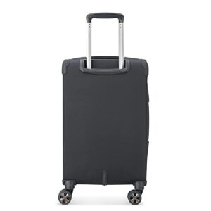 DELSEY Paris Helium DLX Softside Expandable Luggage with Spinner Wheels, Black, Carry on 20 Inch