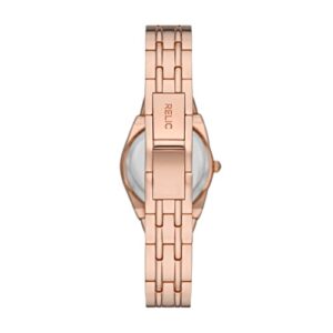 Queen's Court Three-Hand Rose Gold Tone Metal Watch Gift Set with Bracelet Accessories (Model: ZR97001)