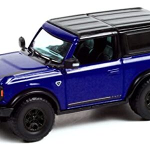 Greenlight Collectible 2021 Bronco 2-Door VIN #001 Lightning Blue w/Navy Pier Blue Interior (Lot #3008) Barrett Jackson Scottsdale Edition 1/64 Diecast Greenlight 37240 E, 37240E