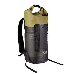 pelican - exodry 30l large drybag - black - waterproof - backpack-type shoulder straps - thick & lightweight - roll top compression - keeps gear dry for kayaking, rafting, fishing