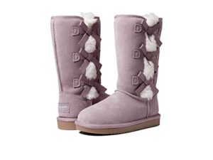 koolaburra by ugg unisex-child victoria tall boot, elderberry, 3 little kid