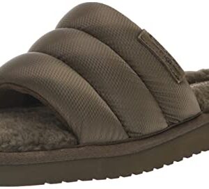 Koolaburra by UGG Men's ROMMIE Nylon Slipper, Dark Olive, 11