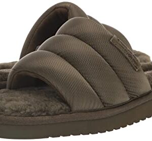 Koolaburra by UGG Men's ROMMIE Nylon Slipper, Dark Olive, 11