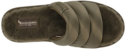 Koolaburra by UGG Men's ROMMIE Nylon Slipper, Dark Olive, 11