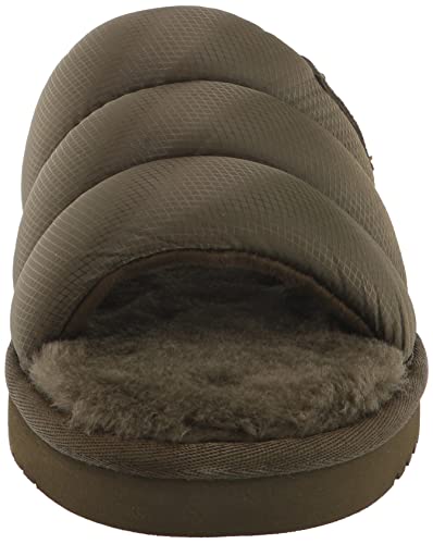 Koolaburra by UGG Men's ROMMIE Nylon Slipper, Dark Olive, 11