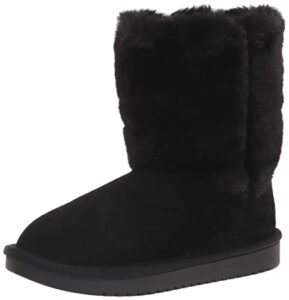 koolaburra by ugg unisex-child aubrei short boot, black, 13 little kid