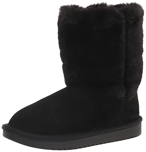 Koolaburra by UGG Unisex-Child Aubrei Short Boot, Black, 13 Little Kid