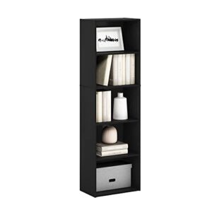 Furinno Luder Bookcase / Bookshelf / Storage Shelves, 5-Tier, Blackwood