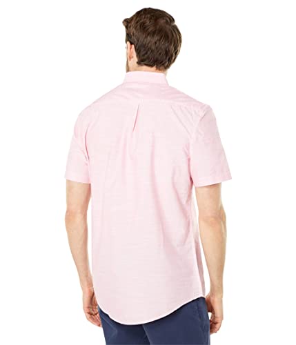 U.S. Polo Assn. Short Sleeve Solid Eoe Slub Woven Shirt Calypso Coral LG