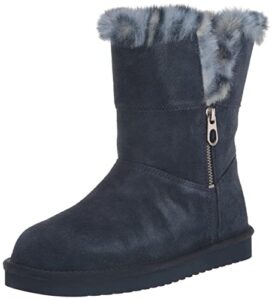 koolaburra by ugg women's aribel short leopard fashion boot, insignia blue, 10