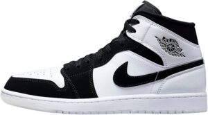 nike mens air jordan 1 mid se basketball trainers 852542 shoes, white/black-multi color, 9