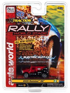 auto world xtraction rally 2005 hummer h2 (red) ho scale slot car