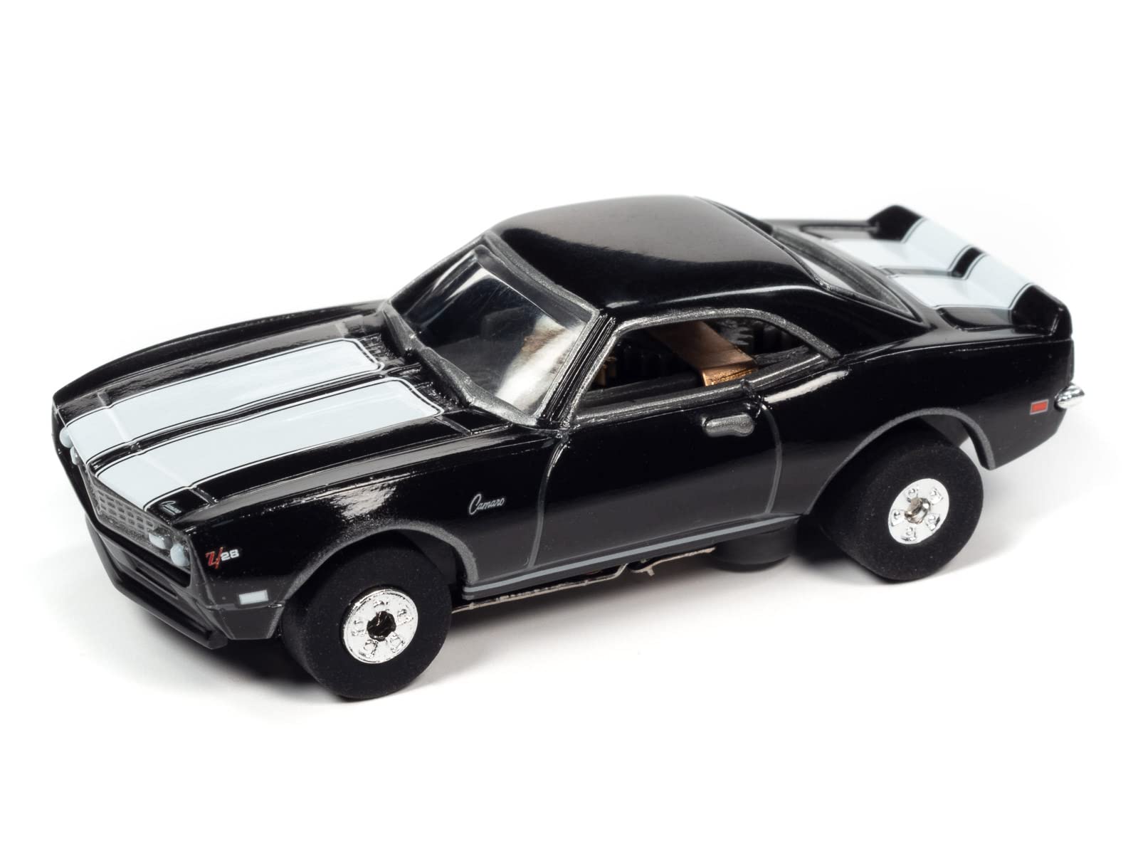 Auto World Thunderjet 1968 Chevrolet Camaro Z28 (Black) HO Scale Slot Car