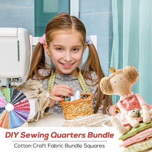 120 Pcs 4'' x 4'' Cotton Craft Fabric Bundle Squares,DIY Sewing Quarters Bundle,Precut Cotton Fabric Bundles for Precut Fabric,Quilting Fabric Bundles,DIY Sewing Quilting Scrapbooking