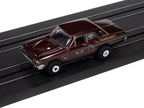 Auto World Thunderjet 1964 Ford Thunderbolt (Maroon) HO Scale Slot Car