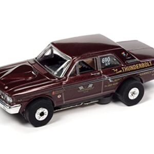 Auto World Thunderjet 1964 Ford Thunderbolt (Maroon) HO Scale Slot Car