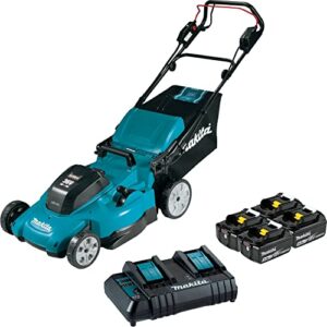 makita xml11ct1 36v (18v x2) lxt® 21" self-propelled lawn mower kit with 4 batteries (5.0ah)